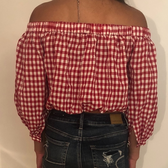 Forever 21 | Tops | Red And White Checkered Southern Blouse | Poshmark